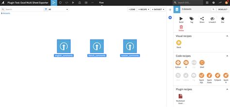 Plugin Multisheet Excel Export Dataiku