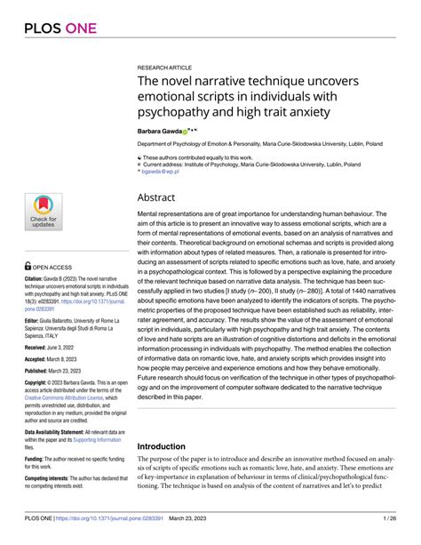 pdf the novel narrative technique uncovers emotional scripts in