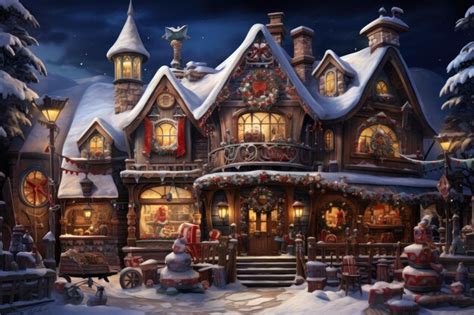 premium ai image santa s workshop generative ai