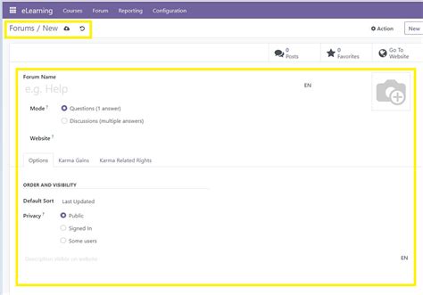 Creating New Forum In Odoo 16 E Learning App Odoo V16 Community Edition Book