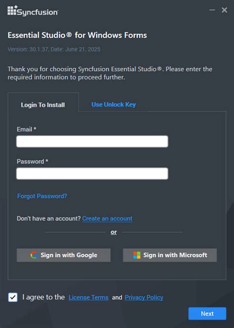 Installing Syncfusion Windows Forms Offline Installer Syncfusion