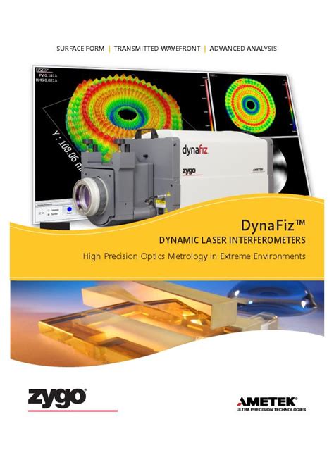 Zygo Model Verifire Mst Simultaneous Multi Surface Test