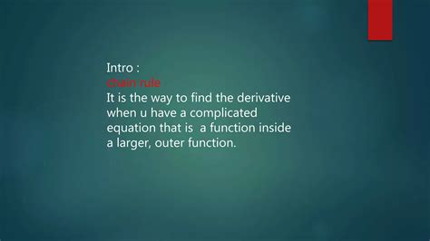 Chain Rule Ppt Ppt