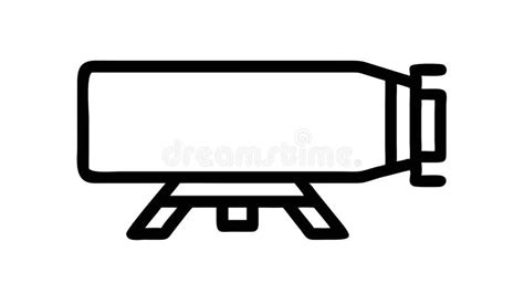 Telescope Outline Icon Astronomy And Observation Tool Vector Design Generative Ai Stock Vector