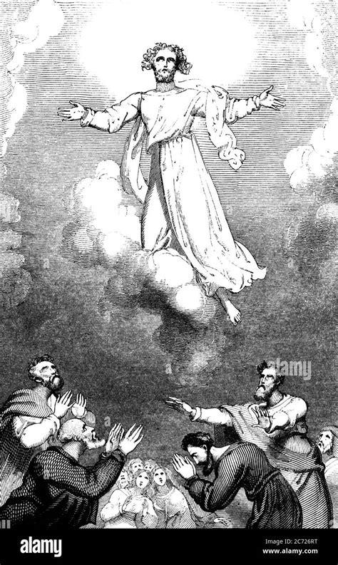Jesus Rising To Heaven Drawing
