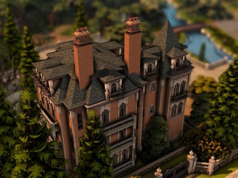 The Sims Resource Dark Academia Mansion No Cc