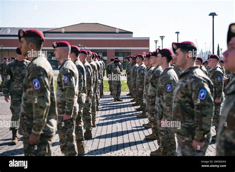 Us Army Paratroopers Are Inducted Into The 173rd Airborne Brigade As