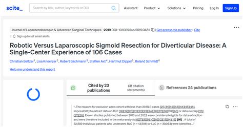 Robotic Versus Laparoscopic Sigmoid Resection For Diverticular Disease A Single Center