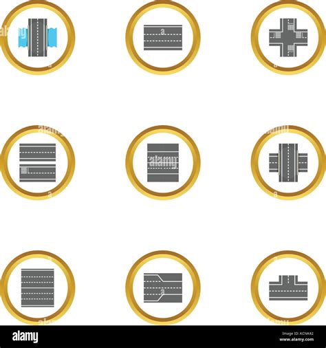 Road Constructor Icons Set Cartoon Style Stock Vector Image And Art Alamy