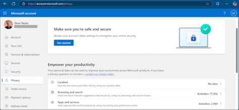 Microsoft Privacy Checkup App Access And Ad Personalization
