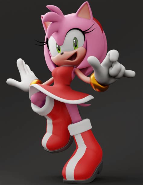 Amy Model By Luxarb3d Rsonicthehedgehog