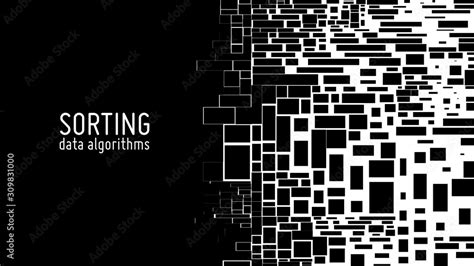 Vector Abstract Monochrome Big Data Information Sorting Visualization Social Network Financial