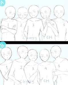26 Group Pose Ideas In 2024 Anime Poses Reference Drawing Base