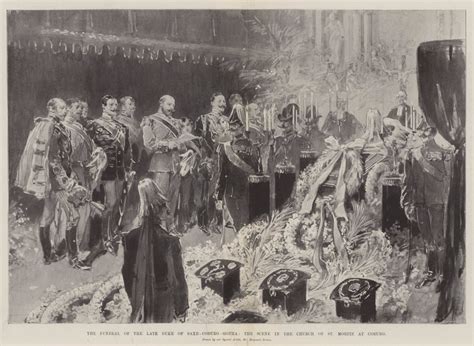 The Funeral Of The Late Duke Of Saxe Coburg Gotha The Scene In The