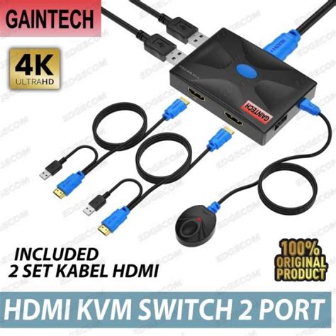 Promo Hdmi Kvm Switch 2 Port Support 4K Free 2 Pcs Kabel Kvm Hdmi Diskon 12 Di Seller Ghazlan