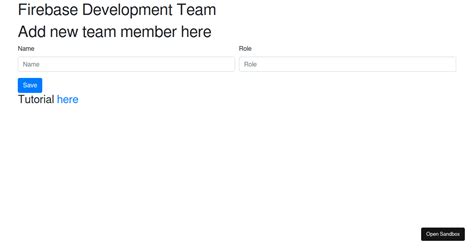 React Firebase Real Time Database Basic Codesandbox