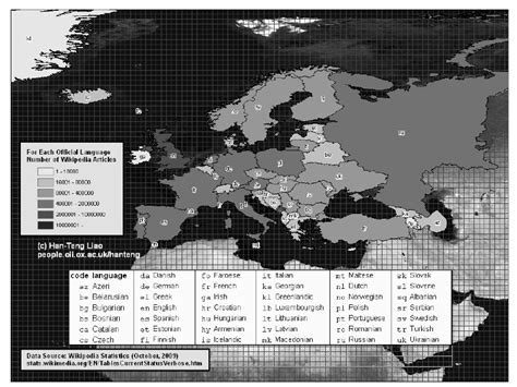 A Choropleth Map Showing The Number Of Wikipedia Articles For Each