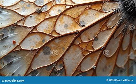 Microscopic Moth Wing Intricate Scales And Delicate High Quality Image