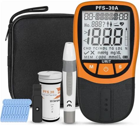 5 In 1 Blood Lipid Detection Instrument Equipped With 10 Cholesterol Detection Strips For Rapid