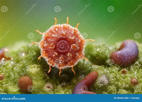 Contamination Danger Illustrated With A Micro Insect Parasite Under