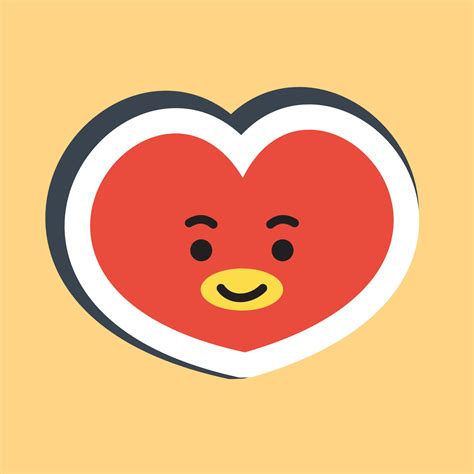 Icon Tata Character A Cute Face Cartoon Suitable For Smartphone Wallpaper Prints Poster