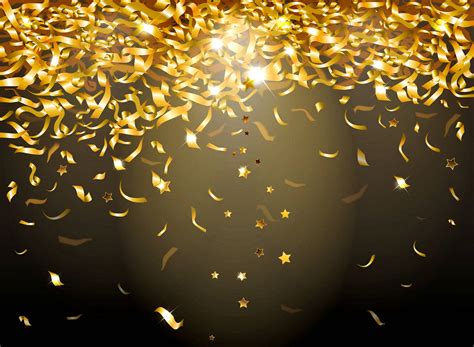 Gold Confetti Falling