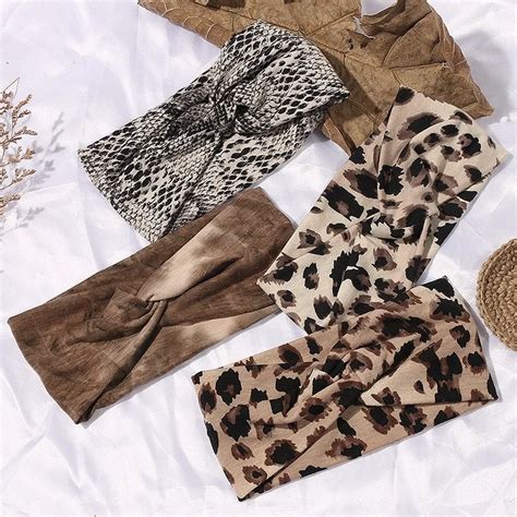 레트로 여성용 신축성 헤드밴드 코튼 스트레치 터번 레오파드 소녀 헤어 액세서리 헤드웨어 스웨트 밴드 헤드피스 와이드 헤드랩여성 헤어 액세서리 Aliexpress