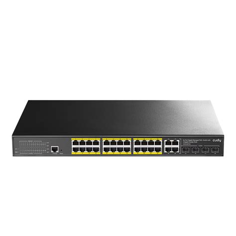 24 Port Layer 2 Managed Gigabit Poe Switch With 4 Gigabit Combo Ports