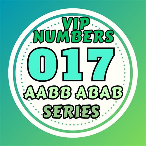 Vip Number Aabb Abab 017 Series Malaysia Beautiful Phone Number Lucky Fengshui 易经风水正能量美号