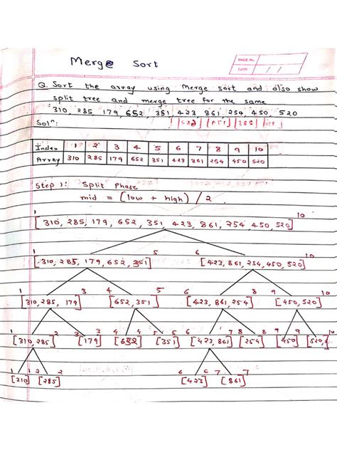 merge sort pdf