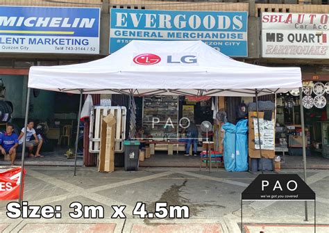 3m X 45m Retractable Tent Patch Print Pao Tent