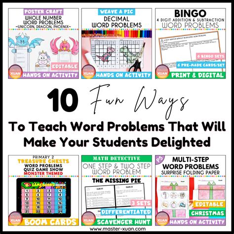 Fun Ways To Teach Word Problems That Will Make Your Students Delighted Master Xuan