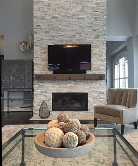 Stone Fireplace Design For Living Room