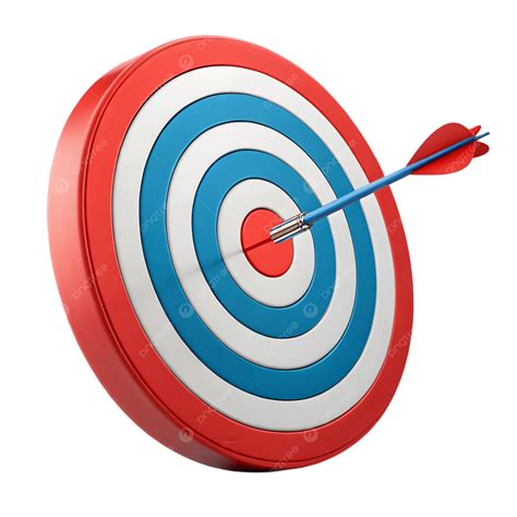 Hình ảnh Mục Tiêu Với Biểu Tượng 3d Bullseye Bị Cô Lập Trên Nền Trong