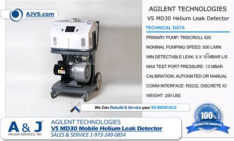 new agilent technologies vs md30 mobile helium mass spectrometer leak