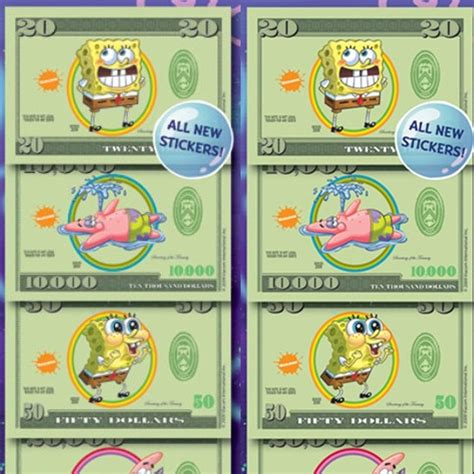 Spongebob Money Stickers