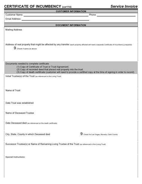 50 Best Certificate Of Incumbency Samples Free Templatelab
