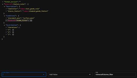 Missing Auto Completions For Minecraft Biome Filter In Feature Rules Issue Bridge Core