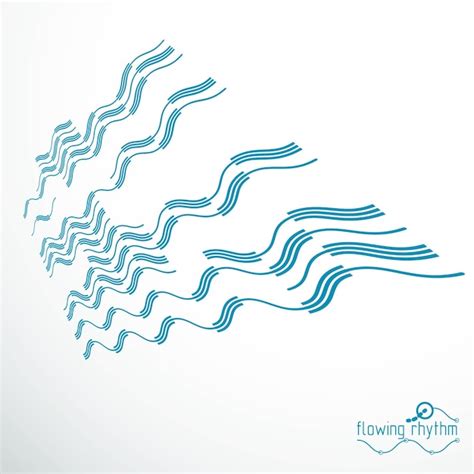 Premium Vector Abstract Wavy Lines Rhythm Pattern Vector Technical Background Artistic