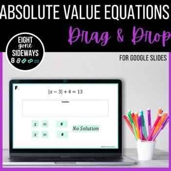 Solving Absolute Value Equations Digital Drag And Drop Activity