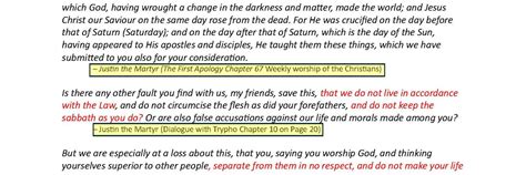 Quotes From Early Church Fathers About The Sabbath