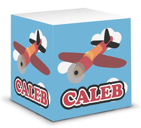 Airplane Sticky Note Cube Personalized Youcustomizeit