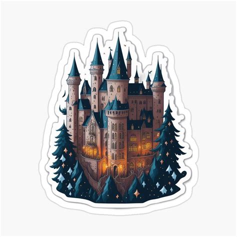 Magical Winter Castle Sticker Sticker For Sale By Pelzolga In 2024