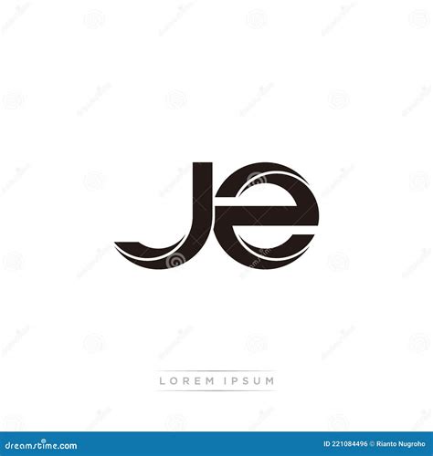 Jz Iniziale Lettera Split Minuscola Monogramma Moderno Con Contorno Illustrazione Vettoriale