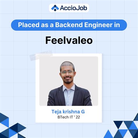Acciojob On Linkedin Acciojob Career Successtories Placement Job Fresher Tech Backend…