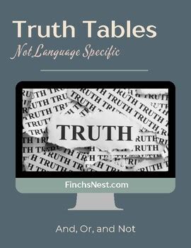 Truth Tables Practice By Finchs Nest TPT