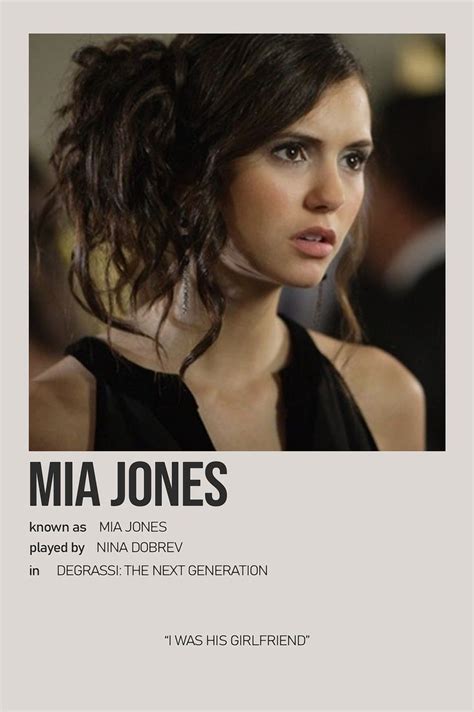 Degrassi The Next Generation Mia Jones