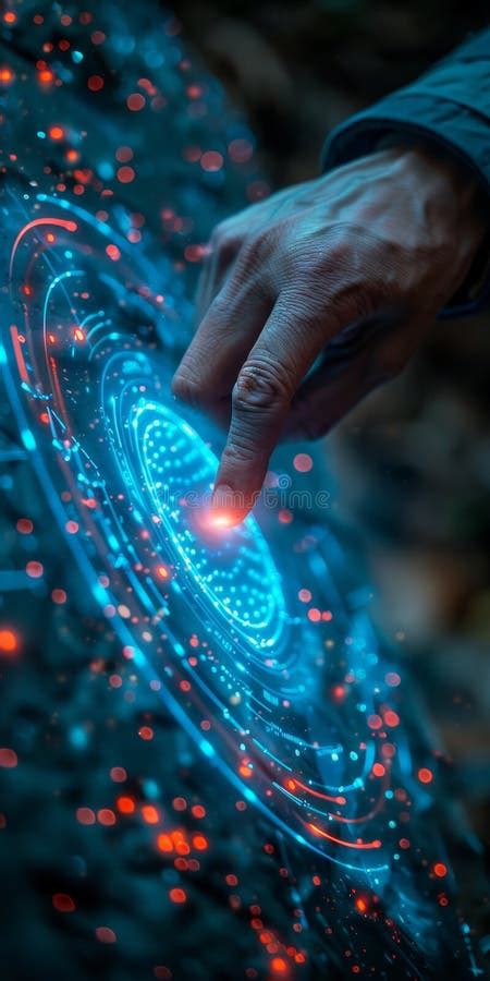 Closeup Of A Persons Hand Interacting With A Modern Touch Screen