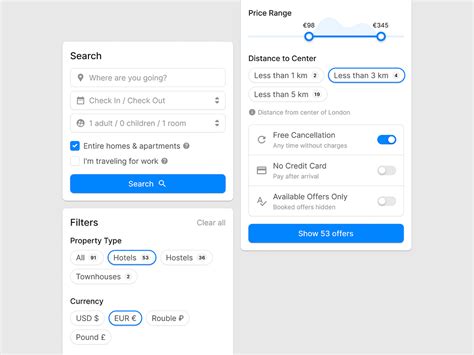 search and filters form by pixsellz on dribbble