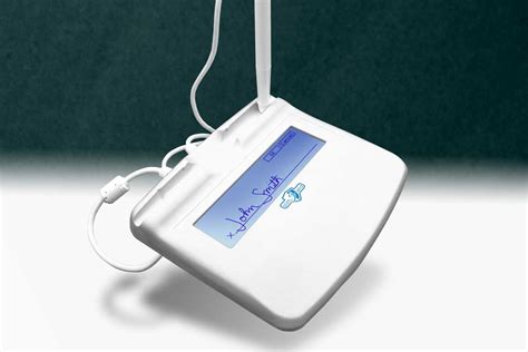 scriptel slimshield lcd signature pad disinfectable and secure